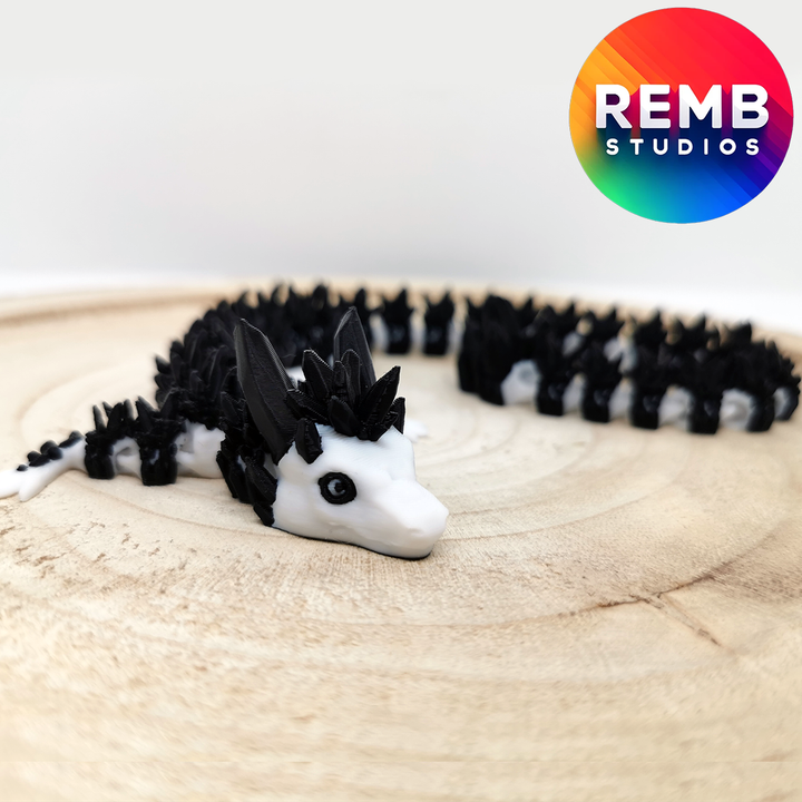 3D Printable Articulated Crystal Dragon Remb Studios, STL file for 3D ...