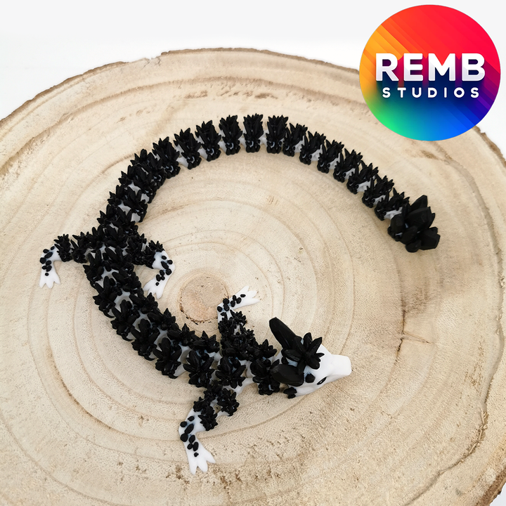 3D Printable Articulated Crystal Dragon Remb Studios, STL file for 3D ...