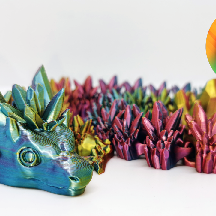 3D Printable Articulated Crystal Dragon Remb Studios, STL file for 3D ...