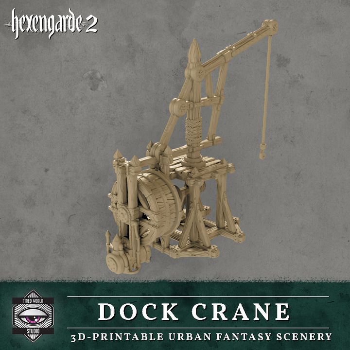 3D Printable Dock Crane by Tired World Studio