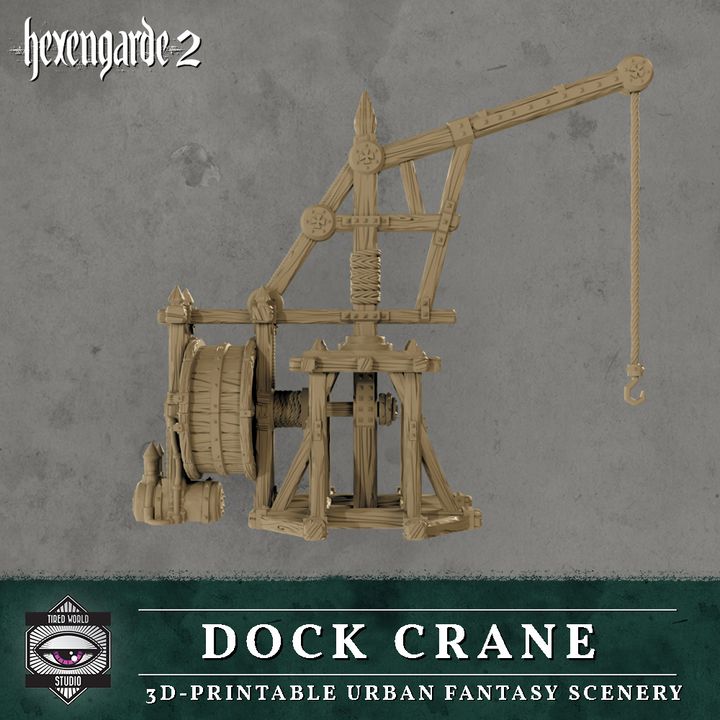 3D Printable Dock Crane by Tired World Studio
