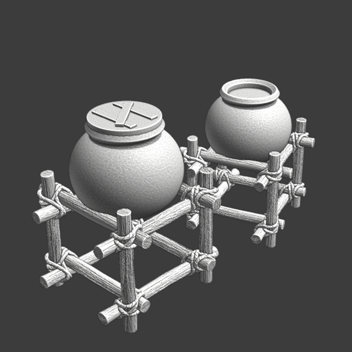 3D Printable Wargaming props - food storage by Northern Crusades Miniatures