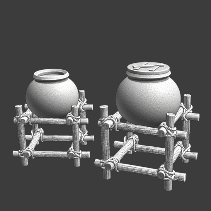 3D Printable Wargaming props - food storage by Northern Crusades Miniatures