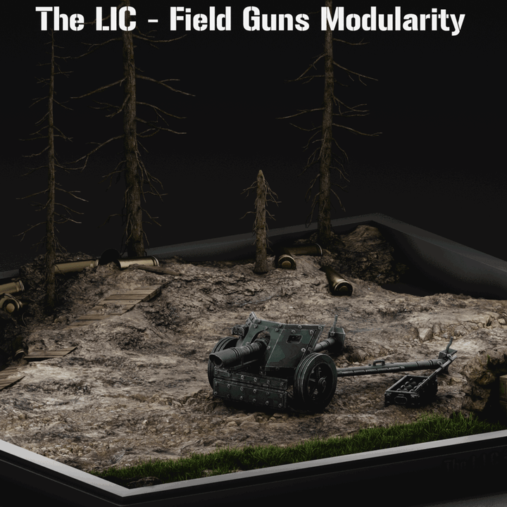 3D Printable The LIC AA - Field Guns by The Lelanian Industrial Complex