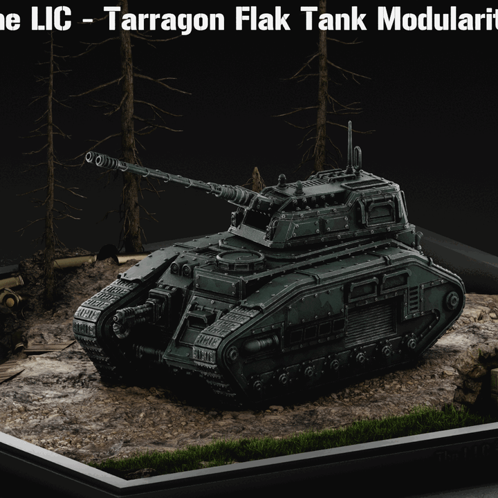 3D Printable The LIC AA - Tarragon Flak Tank by The Lelanian Industrial ...