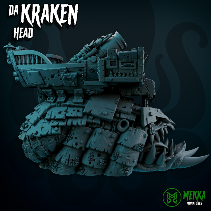3D Printable Kraken Head by Mekka Miniatures