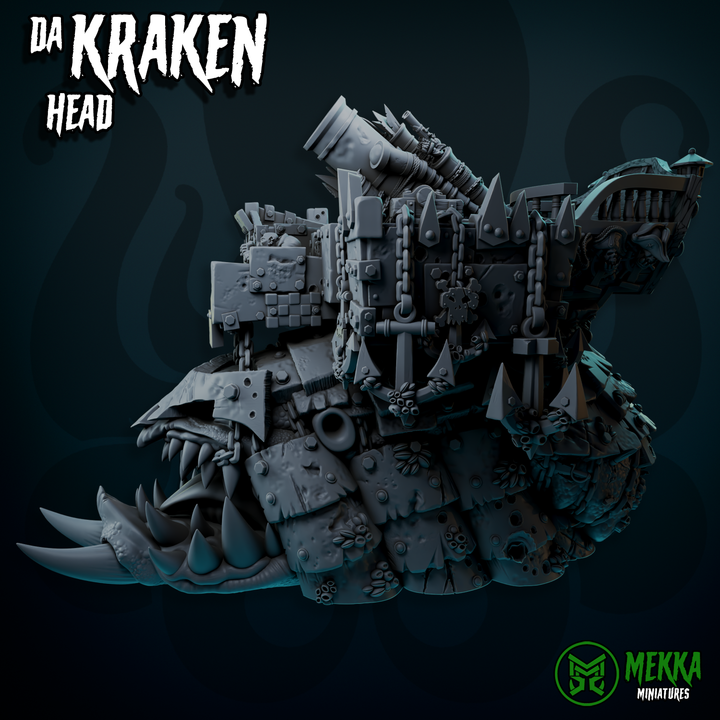 3D Printable Kraken Head by Mekka Miniatures