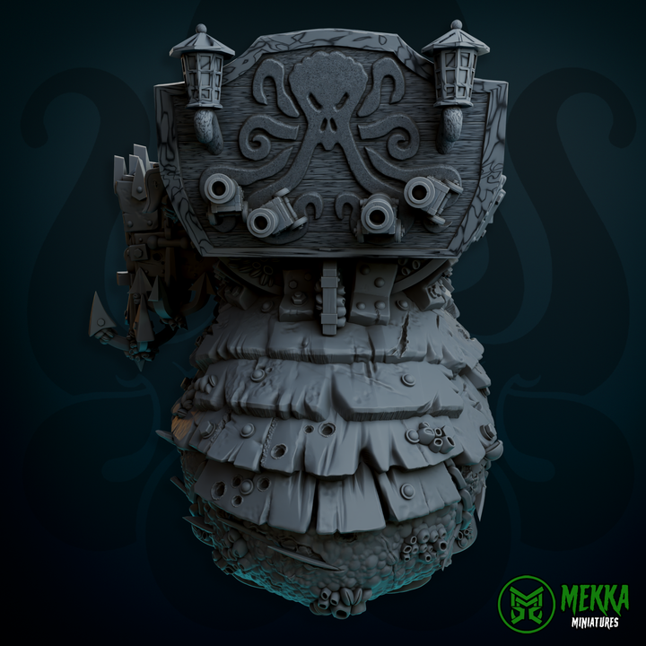 3D Printable Kraken Head by Mekka Miniatures
