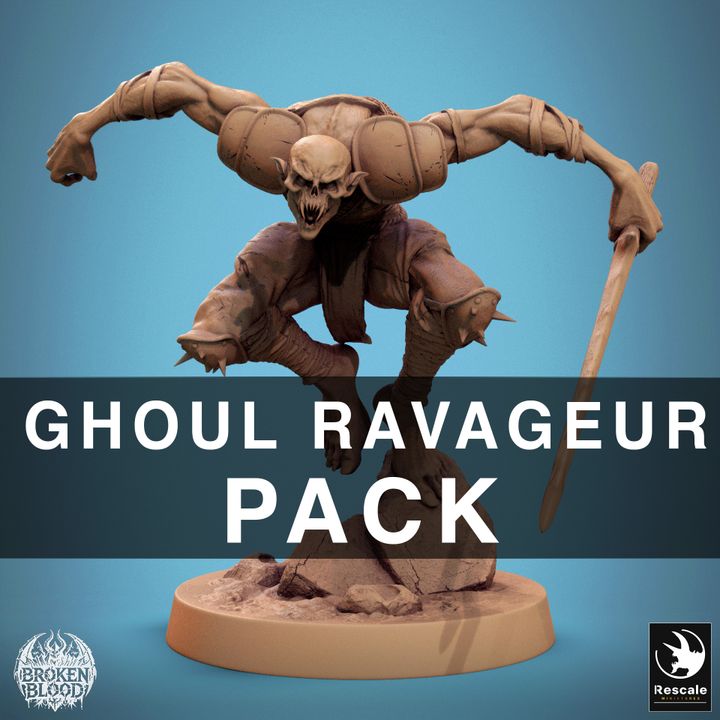 3D Printable Pack Ghoul Ravager by Rescale Miniatures