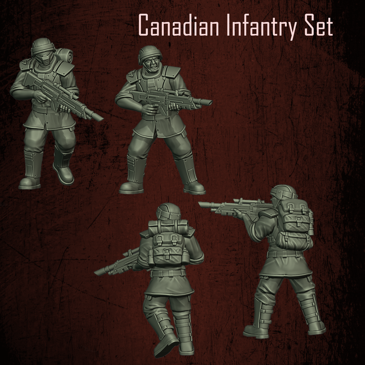 3D Printable Canadian Infantry Set by Quartermaster3D