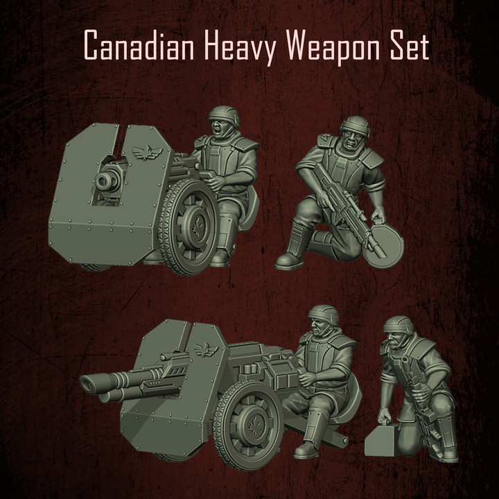 3D Printable Canadian Heavy Weapons Set by Quartermaster3D
