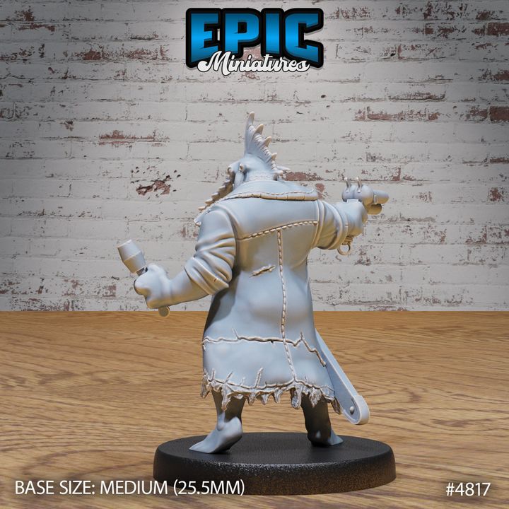 3D Printable Sawhead Pirate / Sawfish Crew / Cursed Corsair Commander ...