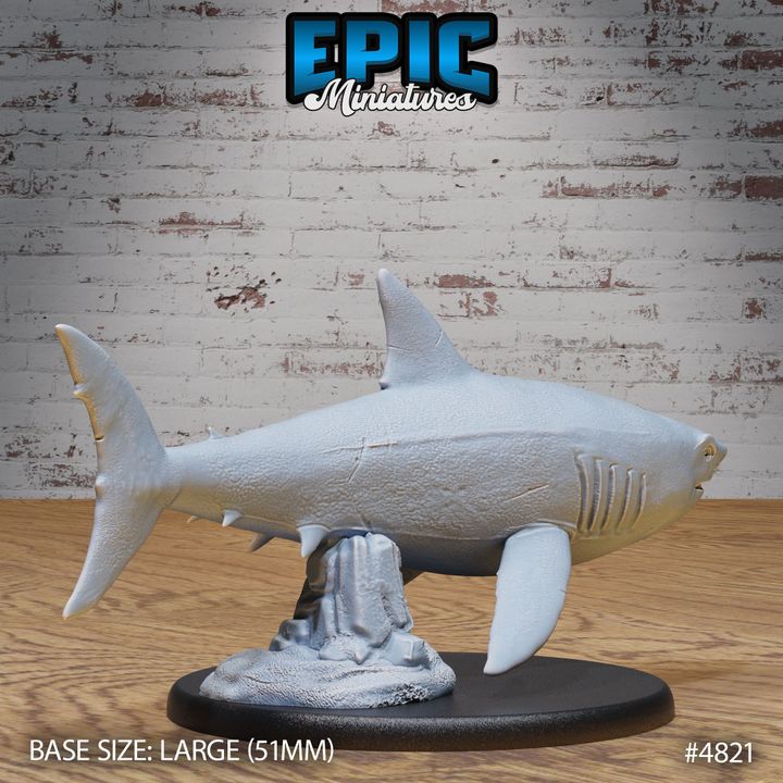 3D Printable Great White Shark / Water Predator / Evil Swimmer ...