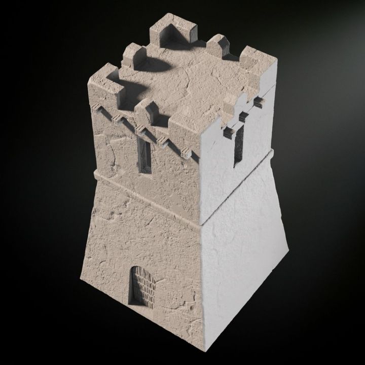 3D Printable Desert Guard Tower by WargamesCo