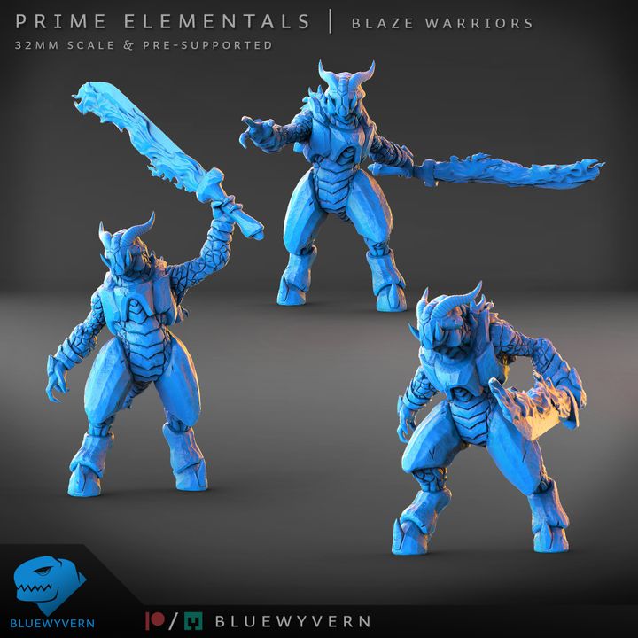 3D Printable Prime Elementals - Complete Set B by BlueWyvern
