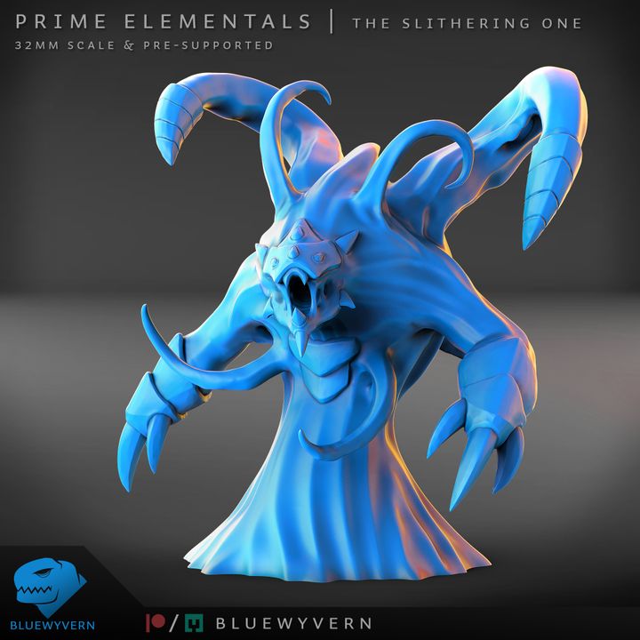 3D Printable Prime Elementals - The Slithering One by BlueWyvern