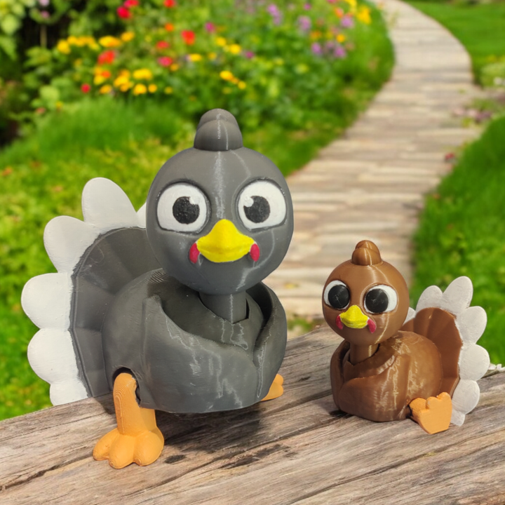 3D Printable Flexi Articulating BIG Turkey by 3DJPDESIGNS