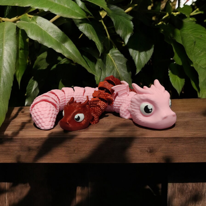 3D Printable Flexi Articulating BIG Dragon with Wings V1 by 3DJPDESIGNS