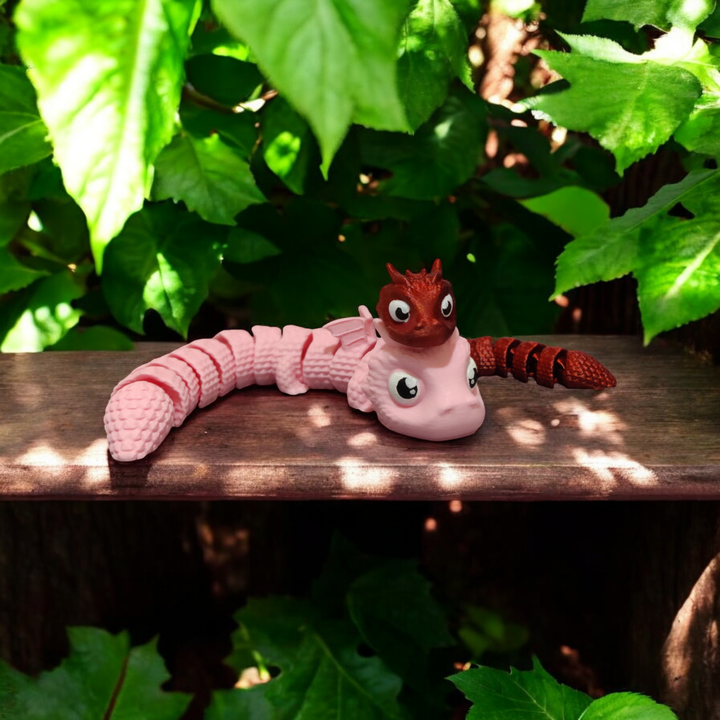 3D Printable Flexi Articulating BIG Dragon with Wings V1 by 3DJPDESIGNS