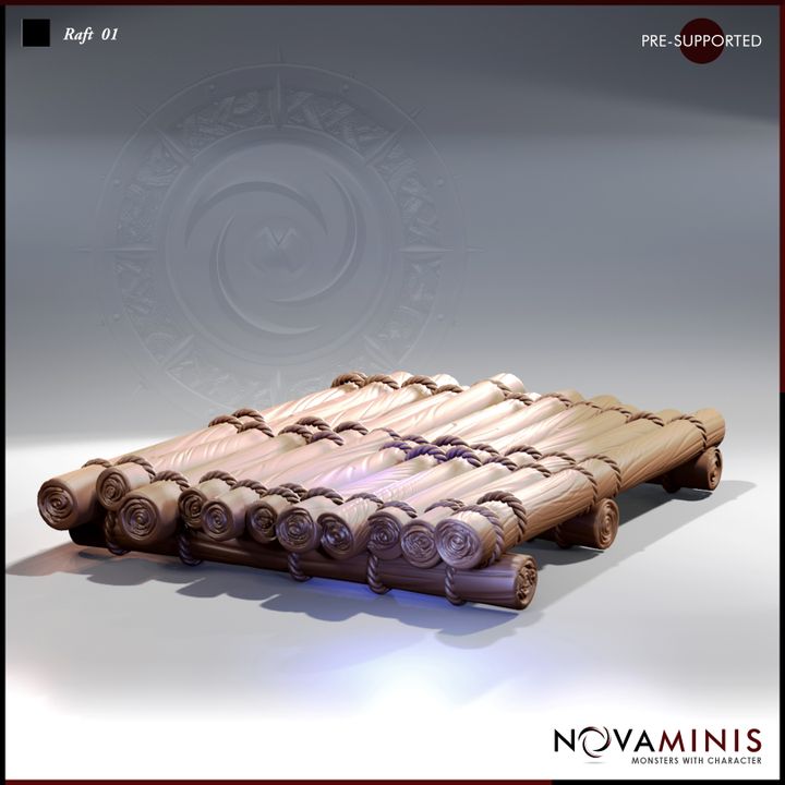 3D Printable Raft 01 by NovaMinis