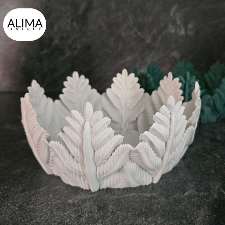 3D Printable Fern Plants Bowl by ALIMA UNIQUE DESIGNS