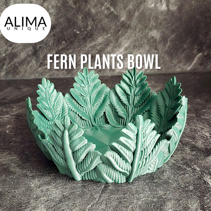3D Printable Fern Plants Bowl by ALIMA UNIQUE DESIGNS