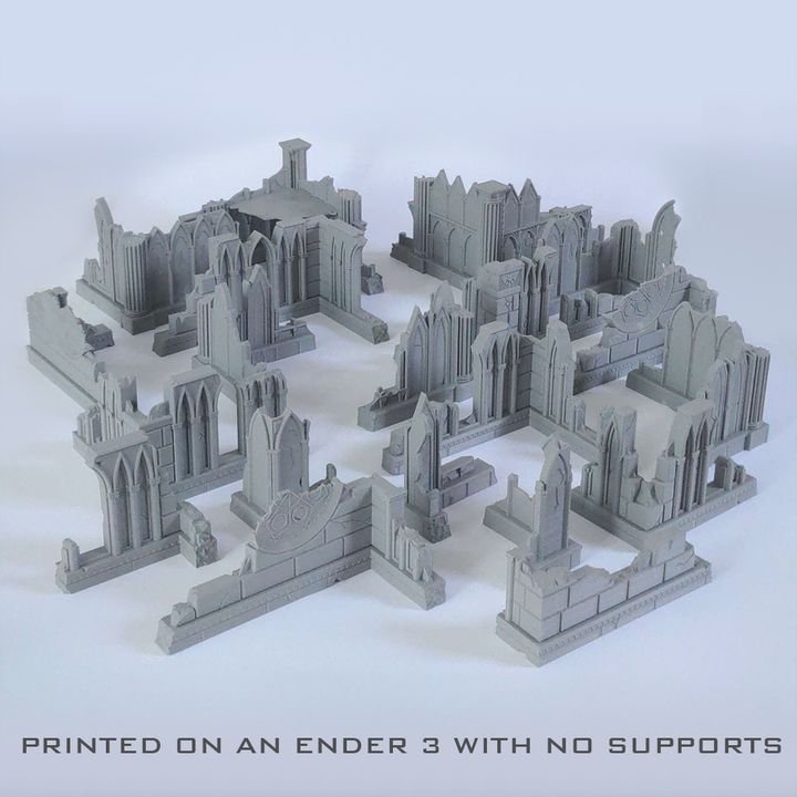 3D Printable Retro Gothic Ruins by Doctor Spork