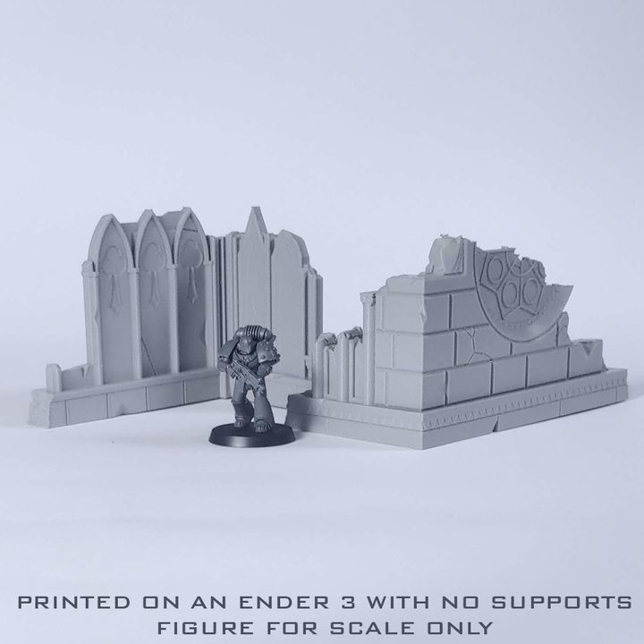 3D Printable Retro Gothic Ruins by Doctor Spork