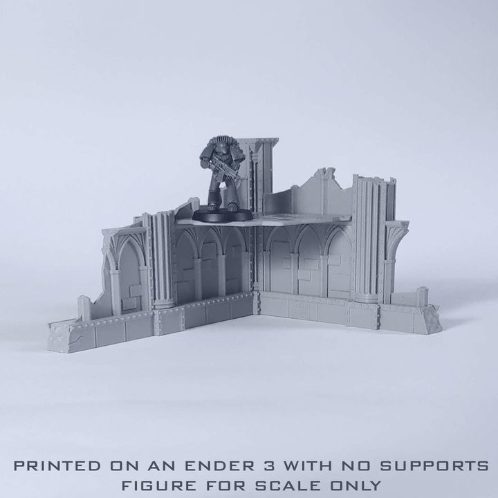 3D Printable Retro Gothic Ruins by Doctor Spork