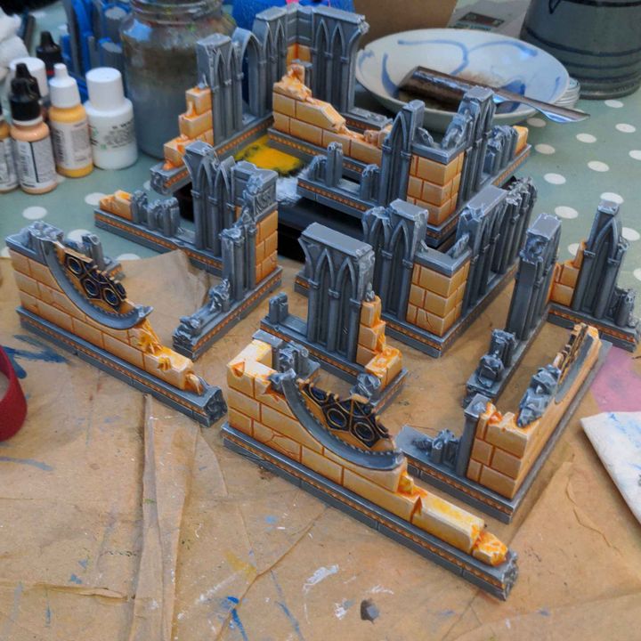 3D Printable Retro Gothic Ruins by Doctor Spork