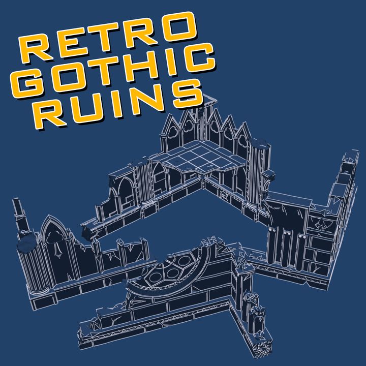3D Printable Retro Gothic Ruins by Doctor Spork