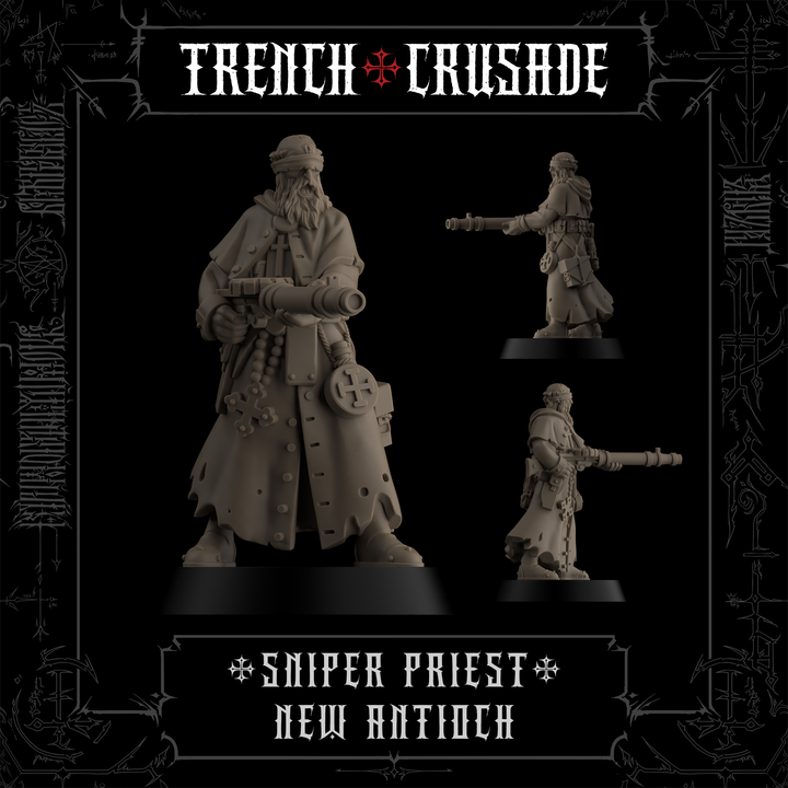 3D Printable Trench Crusade - Sniper Priest (MG) - New Antioch by ...