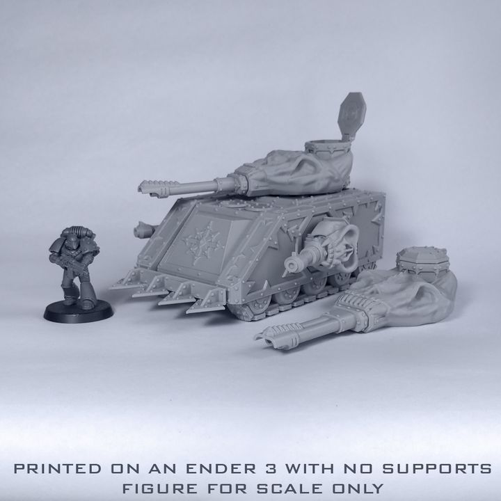 3D Printable Retro Evil Knight Battle Tank by Doctor Spork