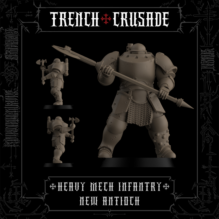3D Printable Trench Crusade - Heavy Mechanised Infantry (Polearm) - New ...