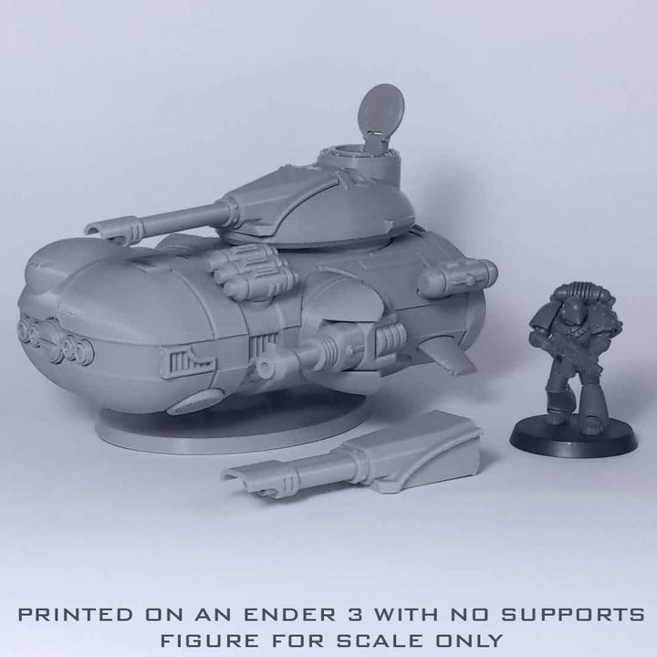 3d Printable Retro Hover Attack Tank By Doctor Spork