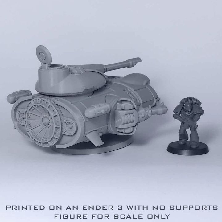 3D Printable Retro Hover Attack Tank by Doctor Spork