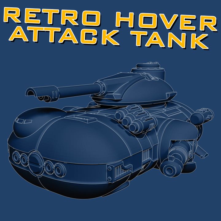 3D Printable Retro Hover Attack Tank by Doctor Spork