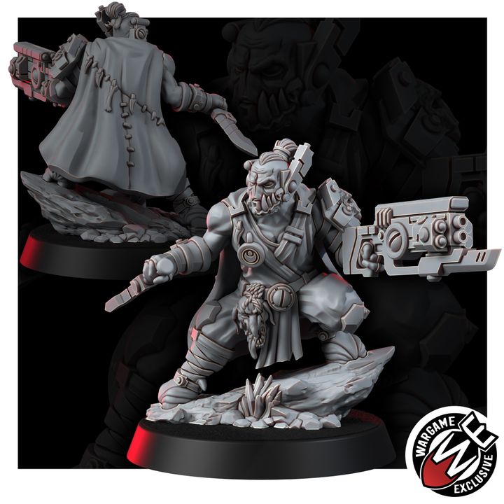 3D Printable GREATER GOOD RONIN ORK HUNTERS by Wargame Exclusive