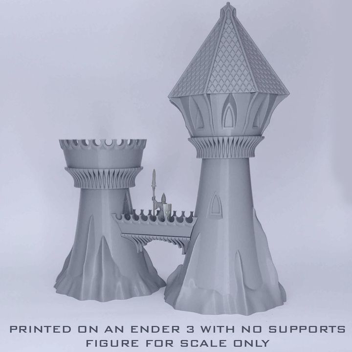 3D Printable Retro Elven Watchtower by Doctor Spork