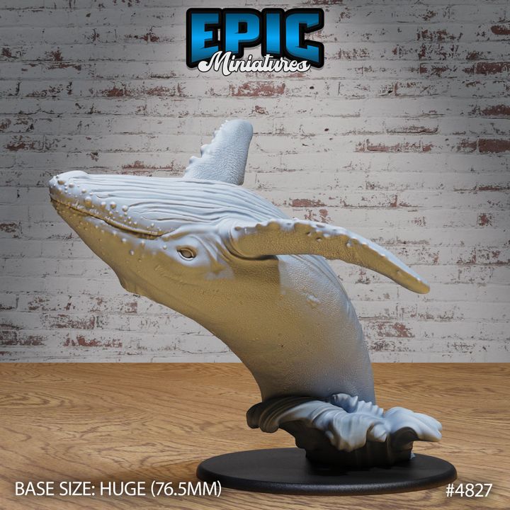 3D Printable Humpback Whale Jump / Lord of the Sea / Water Beast ...