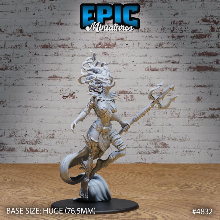 3D Printable Sea Titan Tethys Slide / Ocean Goddess / Water Deity ...