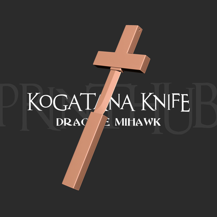 3D Printable Kogatana Knife Cross Mihawk Weapon cosplay prop by Printhub