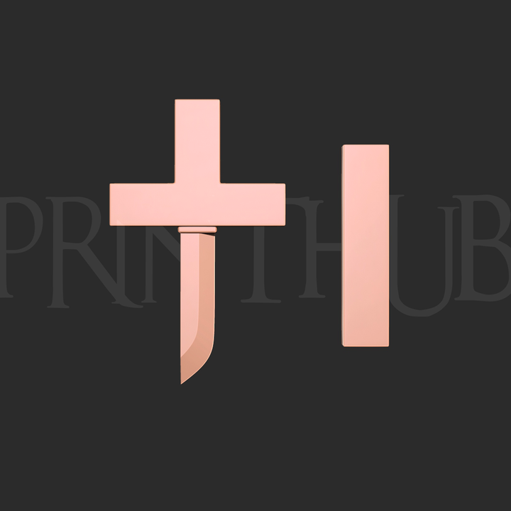 3D Printable Kogatana Knife Cross Mihawk Weapon cosplay prop by Printhub