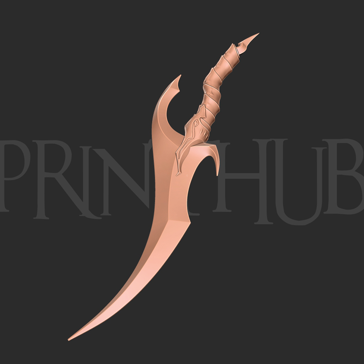 3D Printable Baruka's Dagger Weapon Cosplay prop by Printhub
