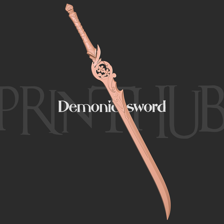 3D Printable Demonic Sword for cosplay prop by Printhub