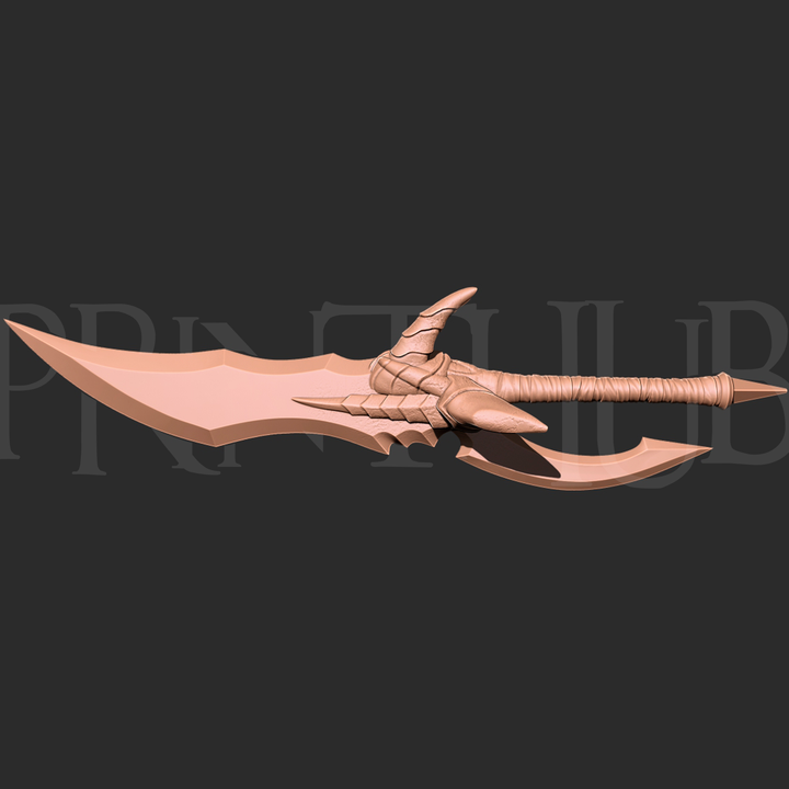 3D Printable Rasaka Fang Dagger Cosplay 3d print cosplay prop by Printhub