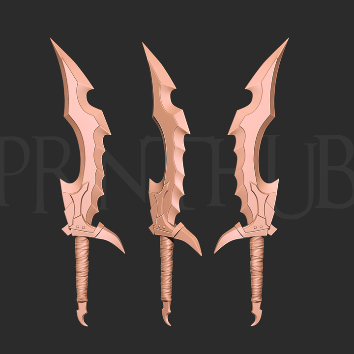 3D Printable Knight Slayer Dagger for cosplay prop by Printhub