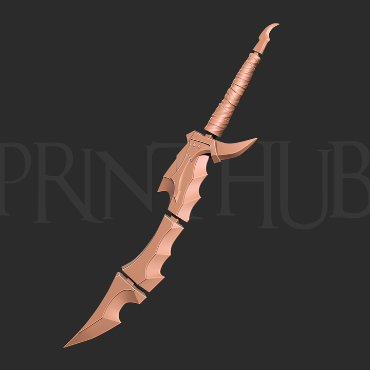 3D Printable Knight Slayer Dagger for cosplay prop by Printhub