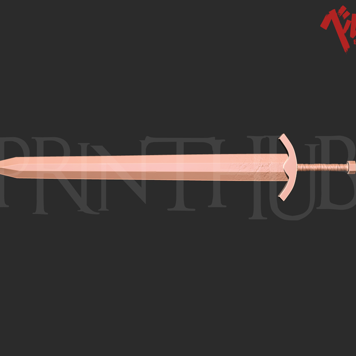 3D Printable Guts Godot 2nd Sword for cosplay prop by Printhub