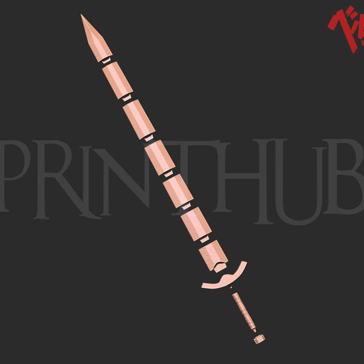 3D Printable Guts Godot 2nd Sword for cosplay prop by Printhub